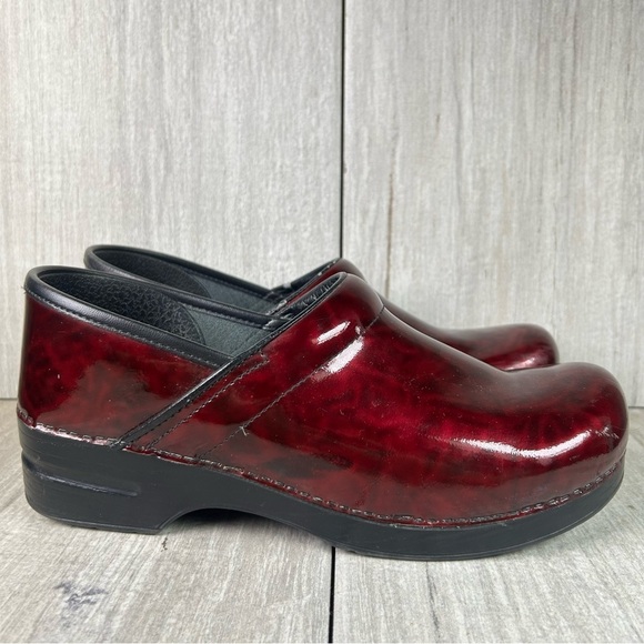 Dansko | Shoes | Dansko Mule Clog Comfort Cherry Red Pattent Leather ...